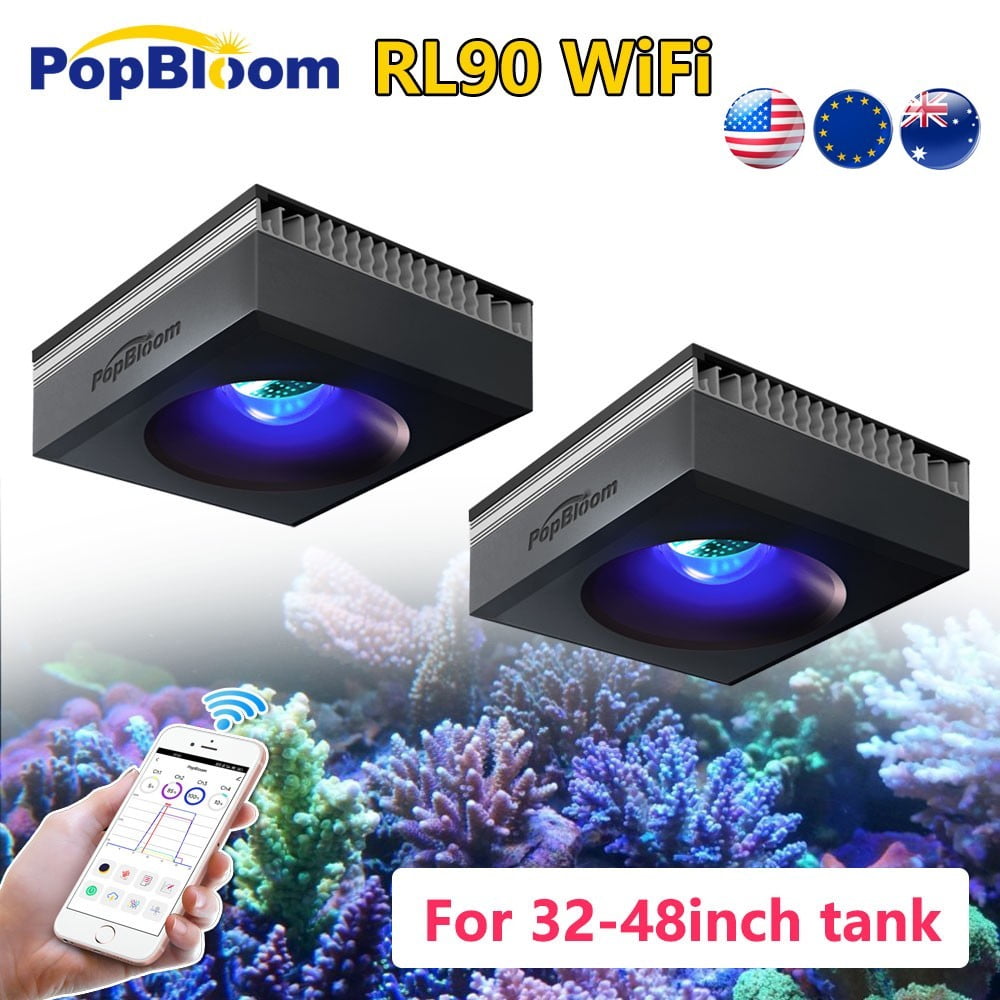 PopBloom Aquarium Led Lighting Fish 48 Led Coral Reef Lighting Marine Aquarium - Walmart.com