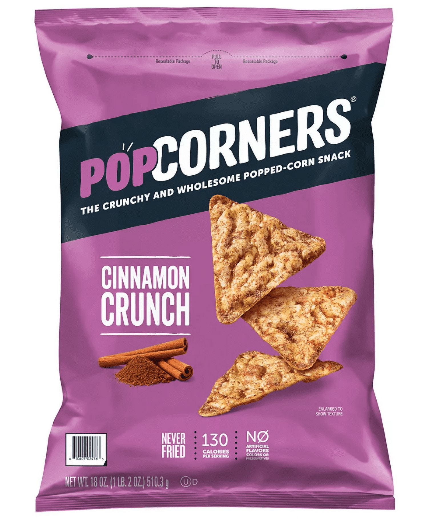 PopCorners Cinnamon Crunch Flavored Popped Corn Chips Snacks, 18 oz ...