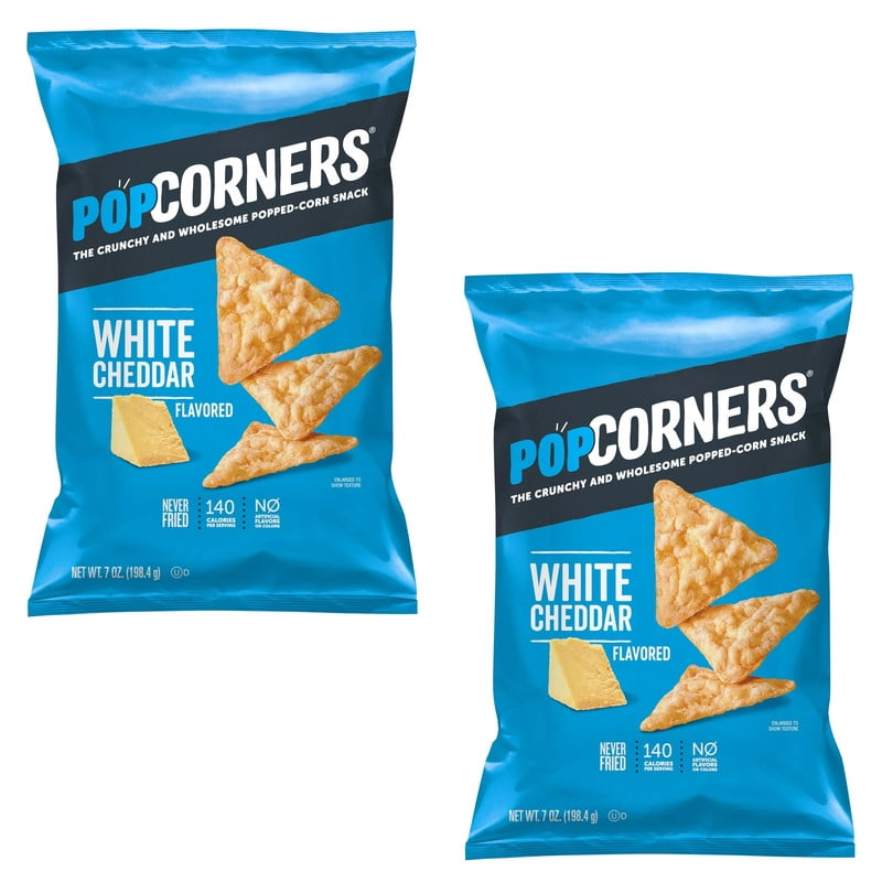 PopCorners Popped Corn Chips, White Cheddar,2 Bag - Walmart.com