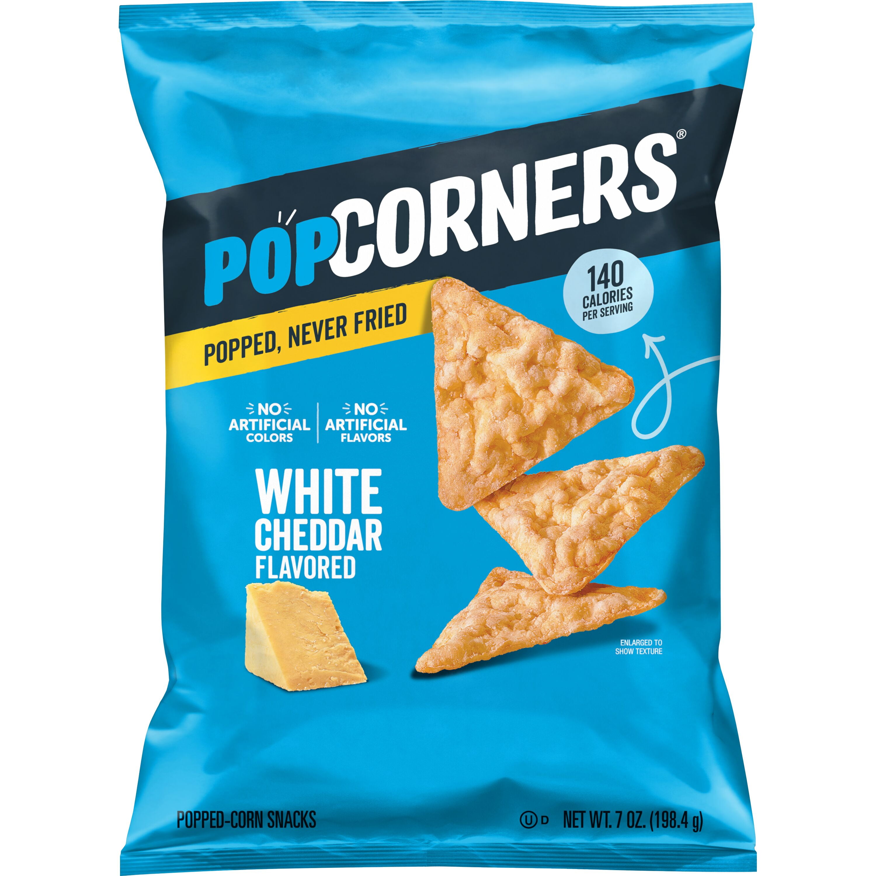 PopCorners Popped Corn Chips White Cheddar 7 oz Bag Snack - Walmart.com