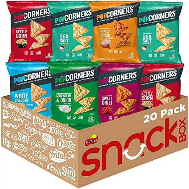 PopCorners Individual Mix Popped Corn Snacks, 6 Flavor Variety Pack ...