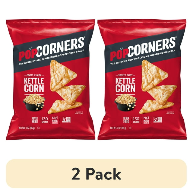 (2 pack) PopCorners Popped-Corn Sweet & Salty Kettle Corn Snack Chips ...