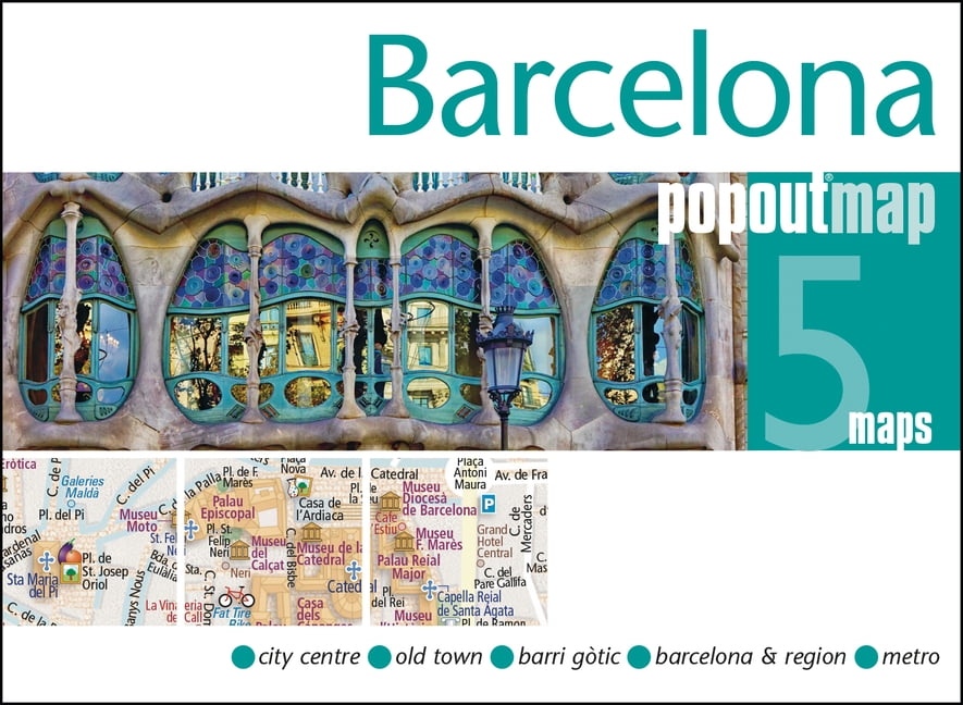 PopOut Maps: Barcelona PopOut Map (Sheet map, folded) - Walmart.com