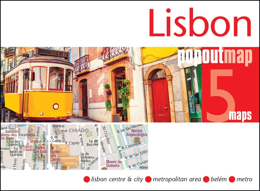 Lisbon PopOut Map - pocket-size, pop-up map of Lisbon - Walmart.com