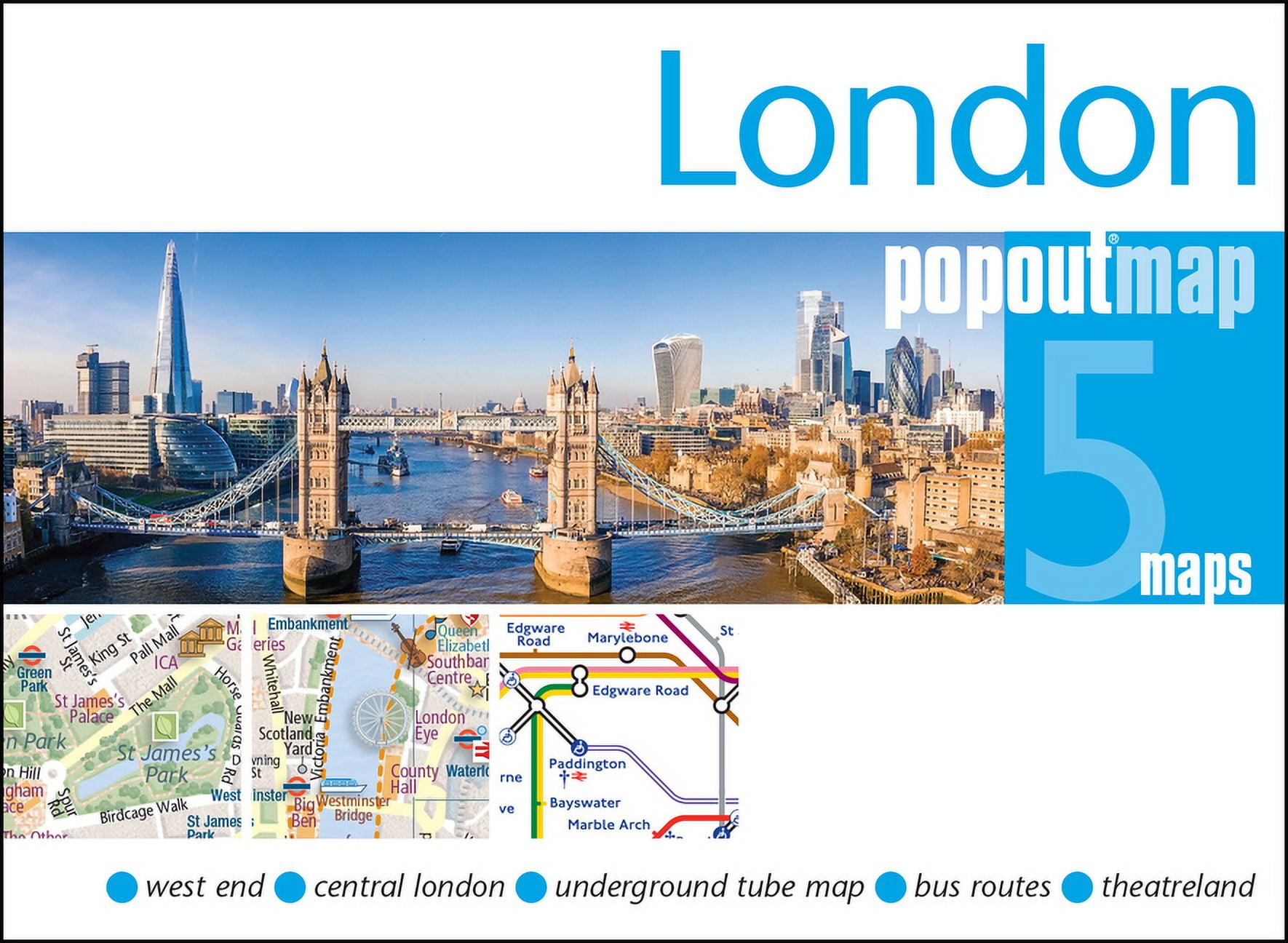 PopOut Maps: London PopOut Map (Sheet map, folded) - Walmart.com