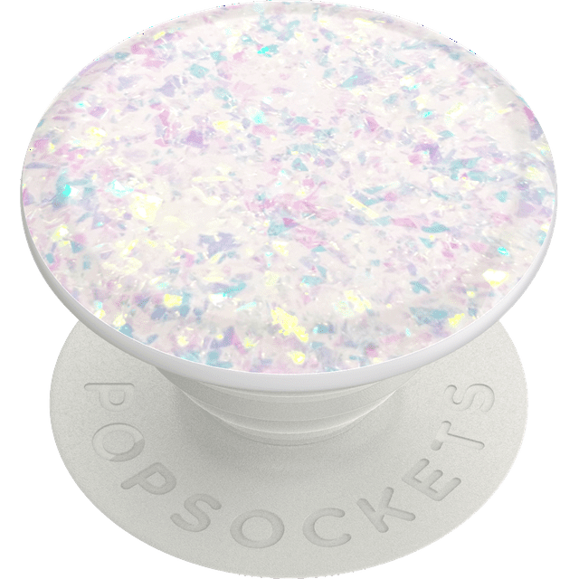 PopSockets PopGrip Stand and Grip with Swappable Top - Iridescent Confetti White - Walmart.com