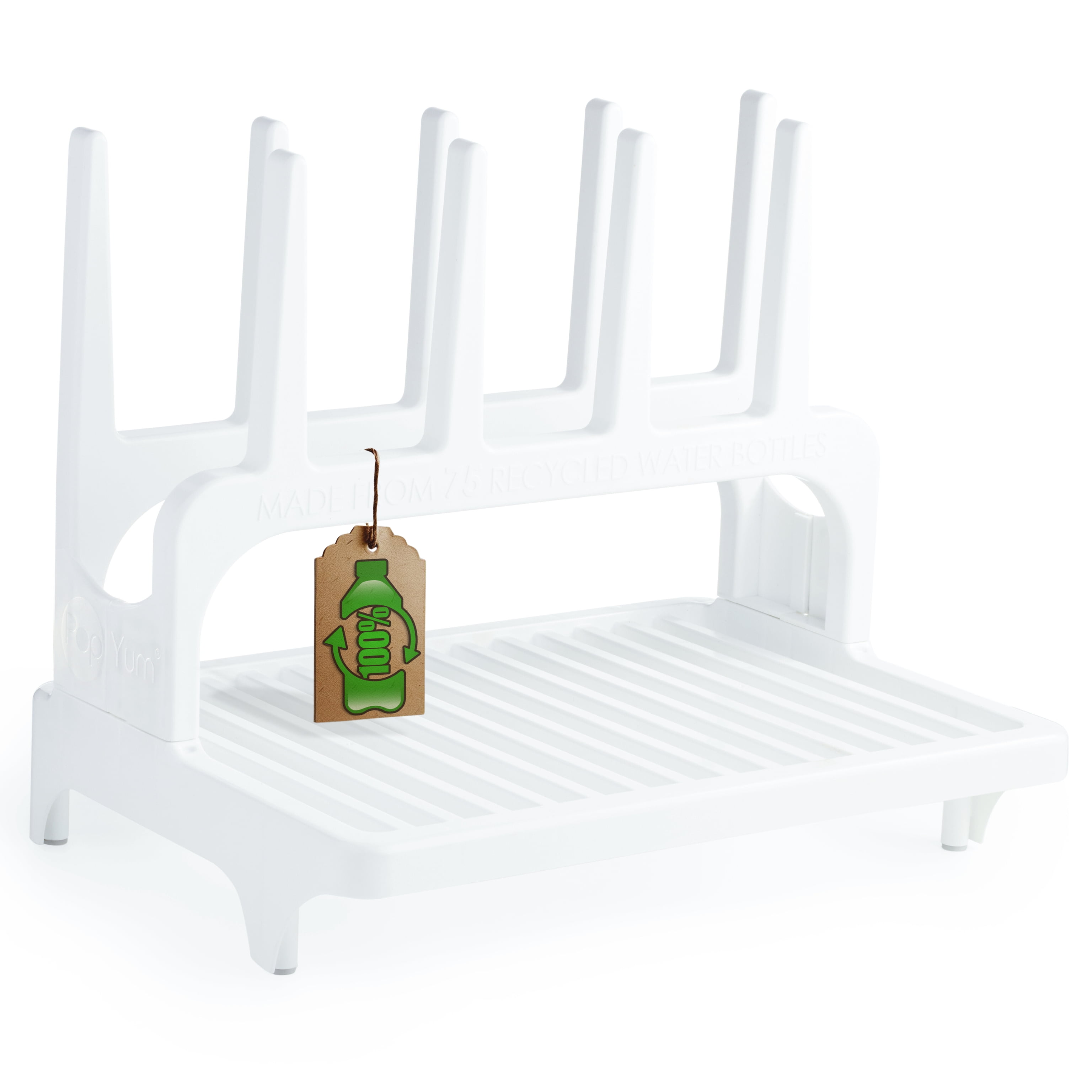PopYum Glacier White Space Saving Drying Rack from 100% Recycled ...