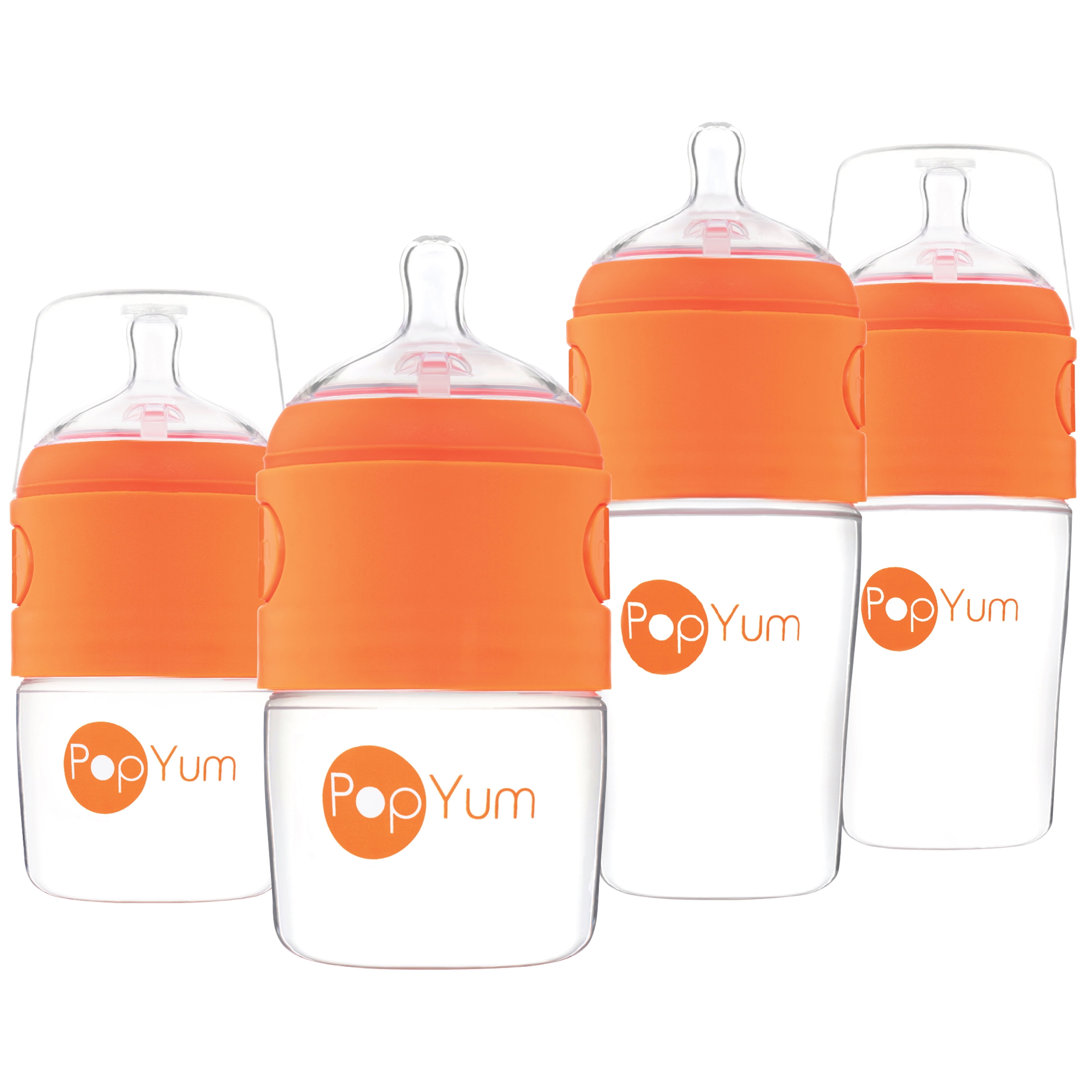 PopYum Orange Formula Making Baby Bottle Starter Set, 4-Pack, 2x 5oz ...