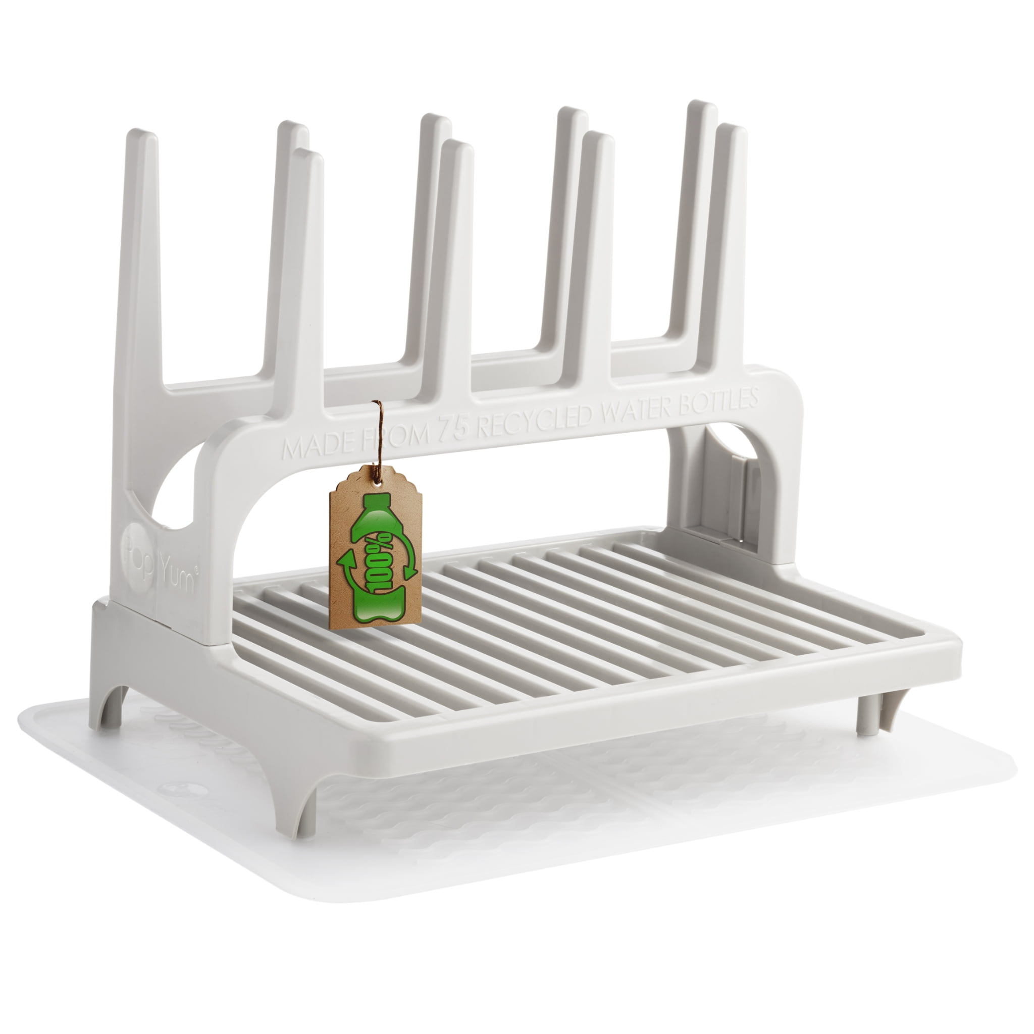 PopYum Seattle Gray Space Saving Drying Rack from 100% Recycled Bottles ...