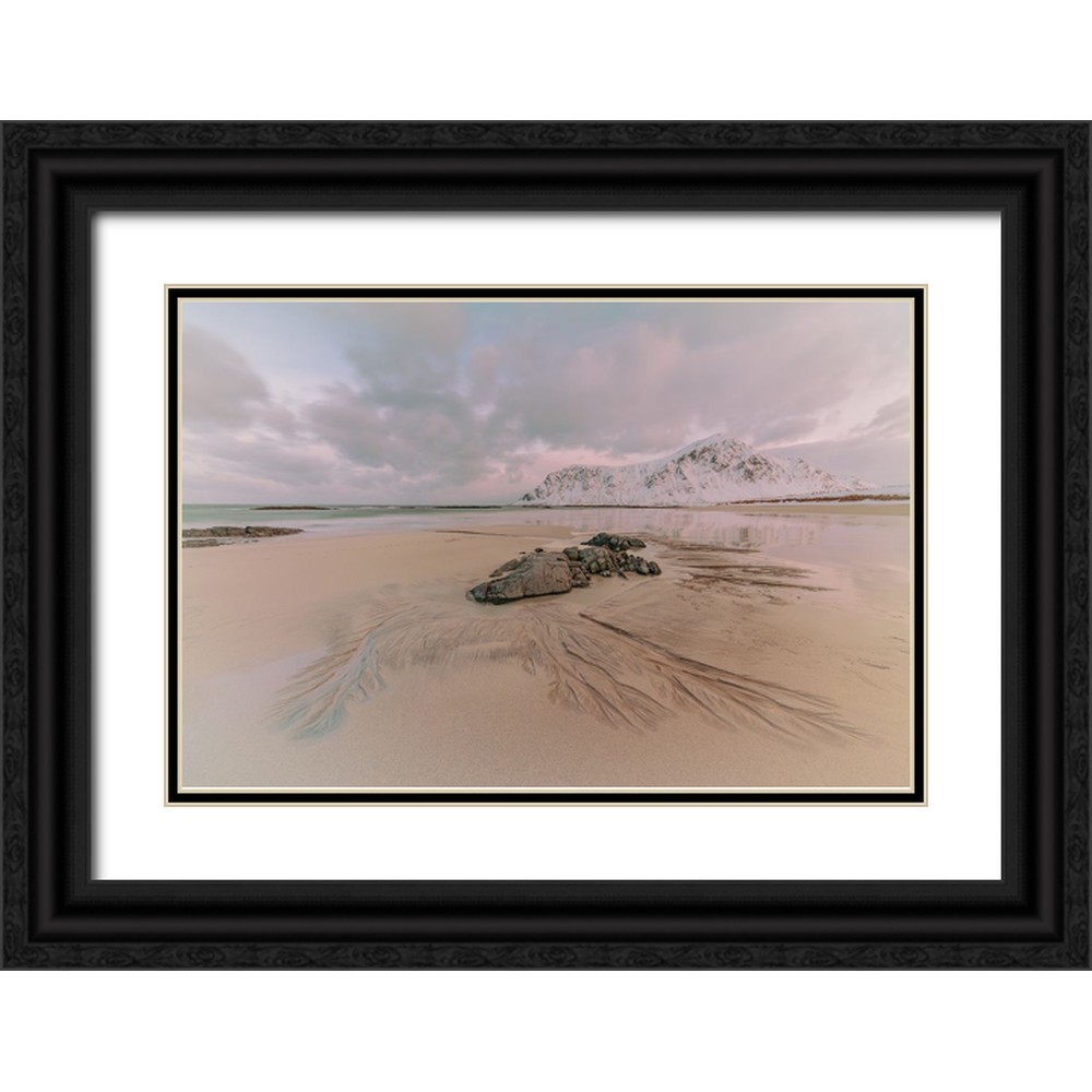 Popan, Adrian 14x11 Black Ornate Wood Framed with Double Matting Museum ...