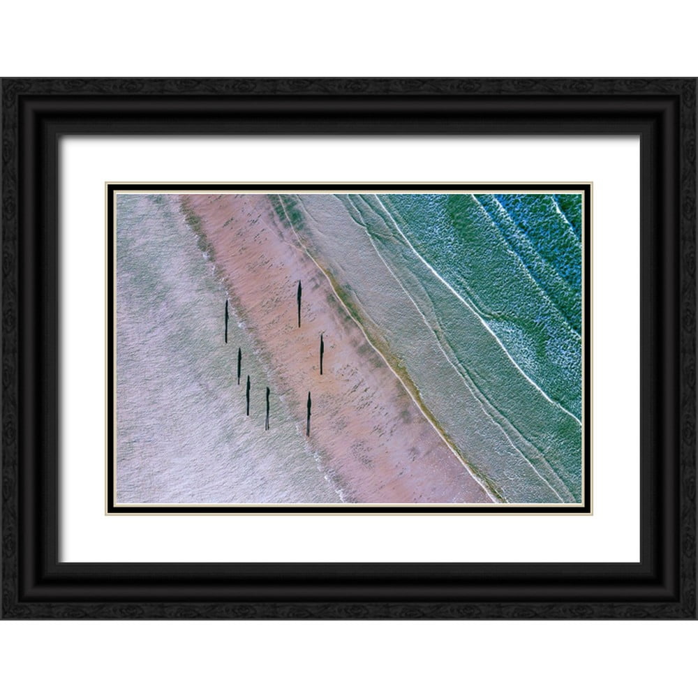 Popan, Adrian 14x11 Black Ornate Wood Framed with Double Matting Museum ...