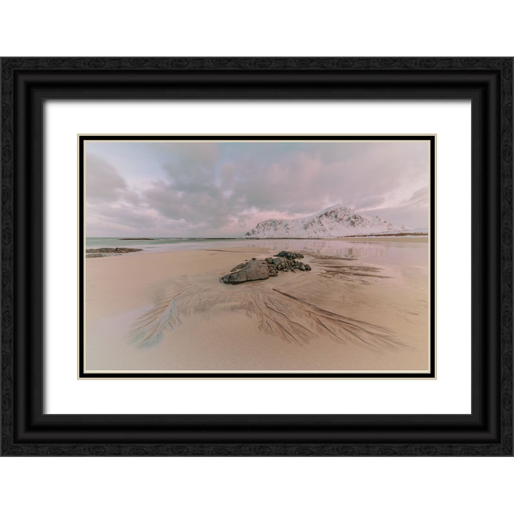 Popan, Adrian 18x13 Black Ornate Wood Framed with Double Matting Museum ...