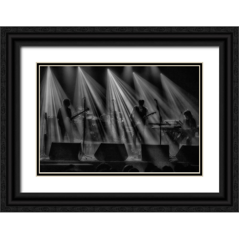 Popan, Adrian 18x13 Black Ornate Wood Framed with Double Matting Museum ...