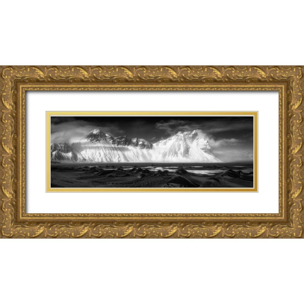 Popan, Adrian 24x11 Gold Ornate Wood Framed with Double Matting Museum ...