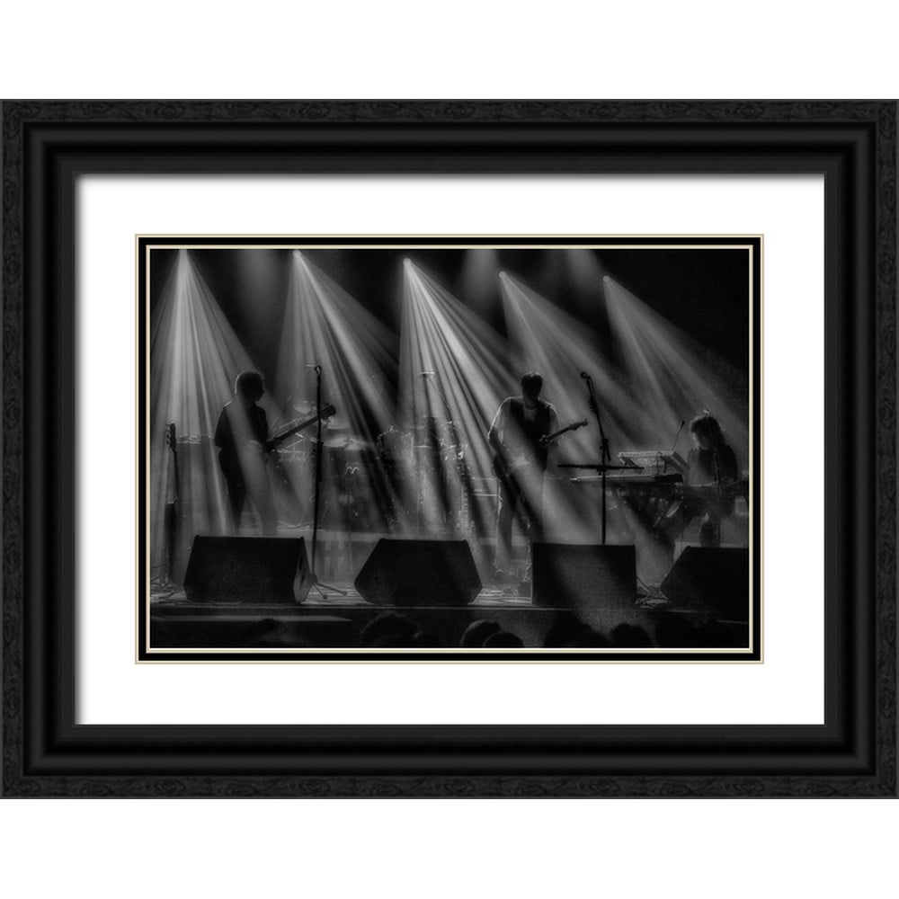 Popan, Adrian 24x17 Black Ornate Wood Framed with Double Matting Museum ...