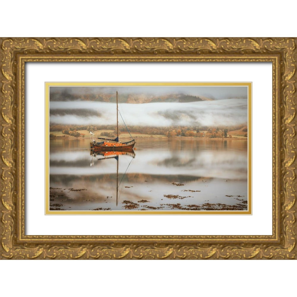 Popan, Adrian 24x17 Gold Ornate Wood Framed with Double Matting Museum ...