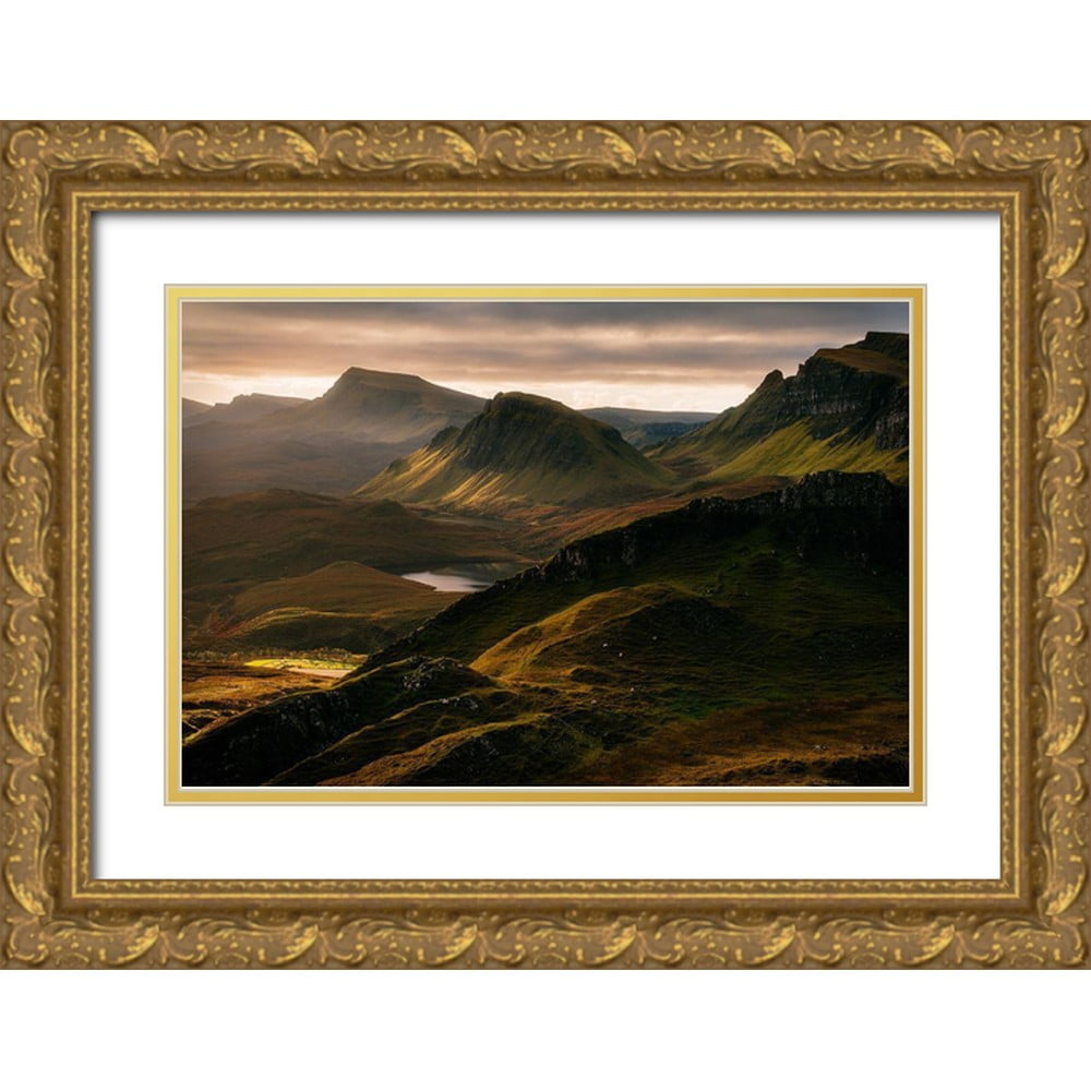 Popan, Adrian 32x23 Gold Ornate Wood Framed with Double Matting Museum ...