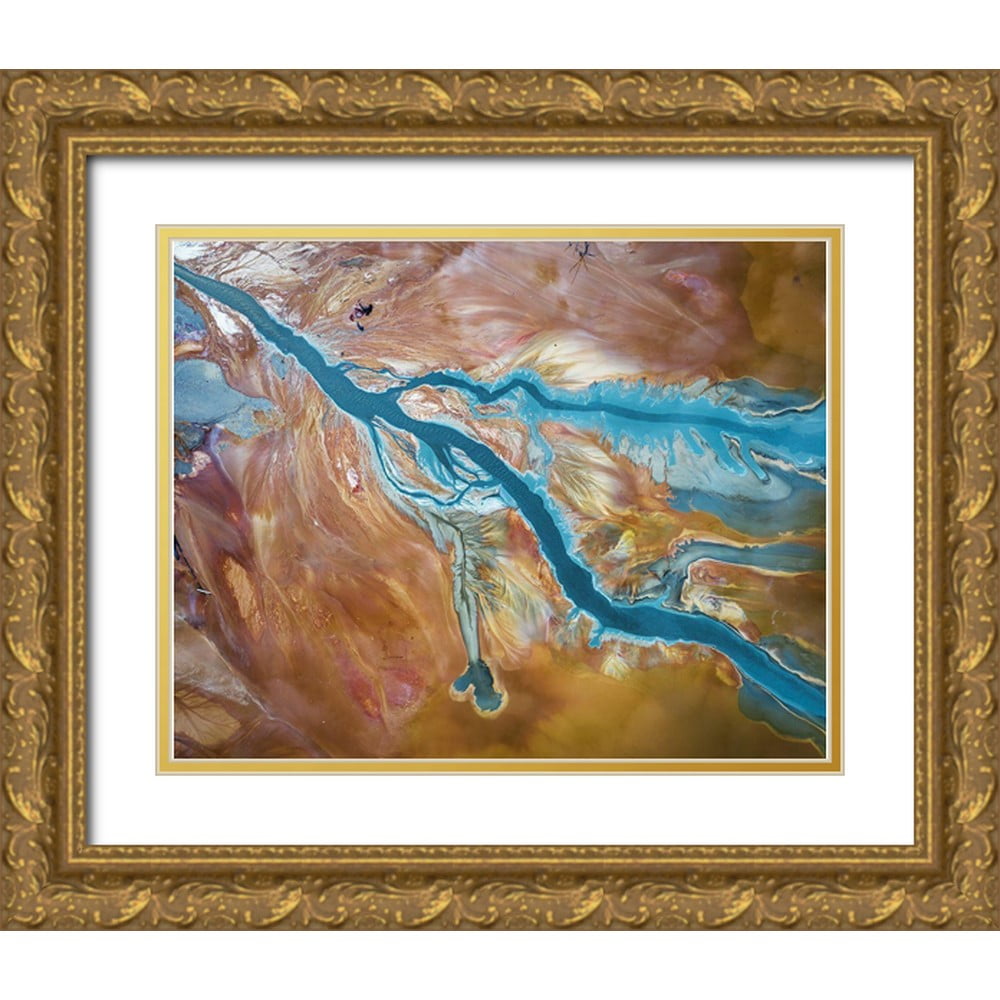 Popan, Adrian 32x26 Gold Ornate Wood Framed with Double Matting Museum ...