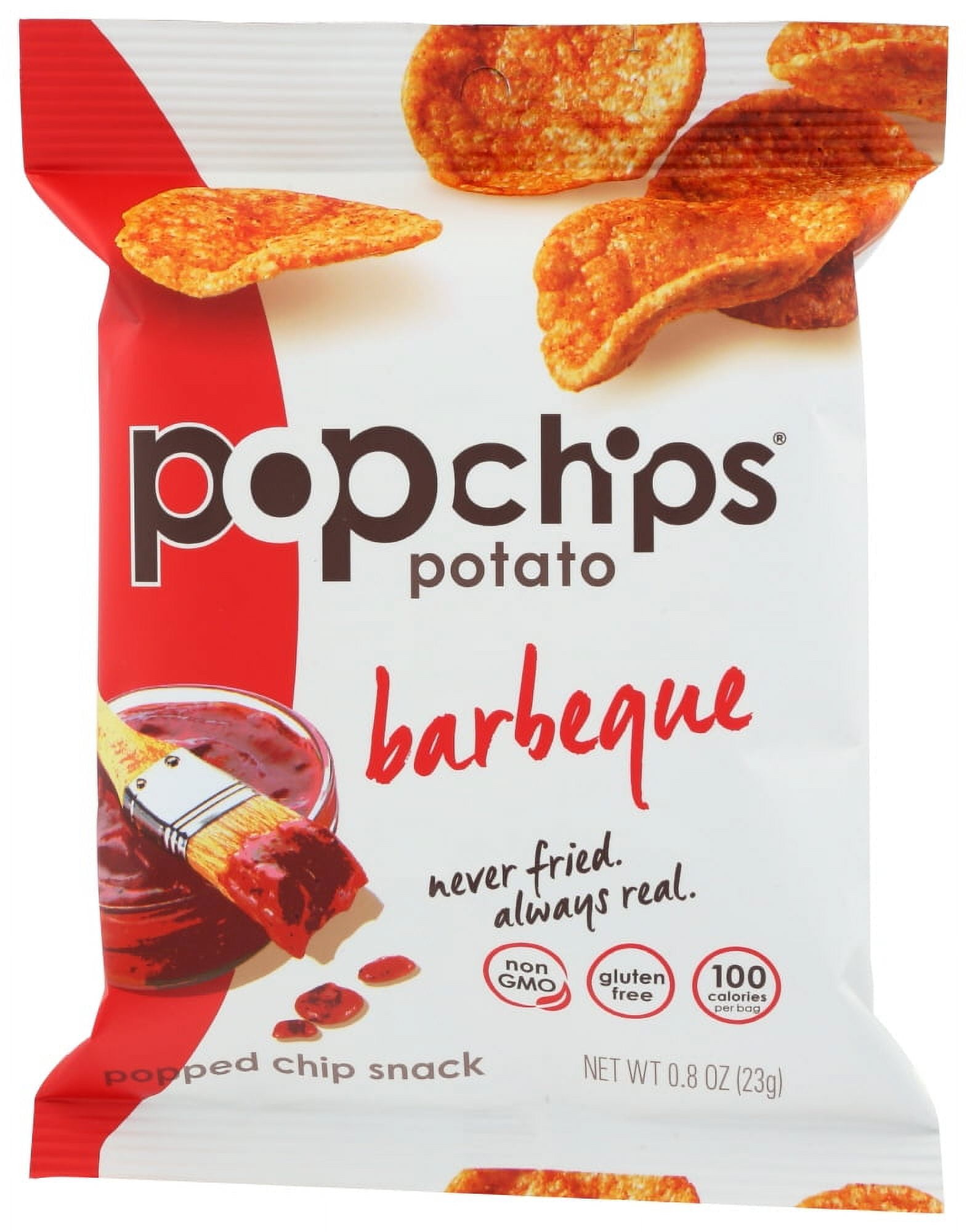 Popchips .8oz BBQ Popped Potato Snack - 100 calorie pack - Walmart.com