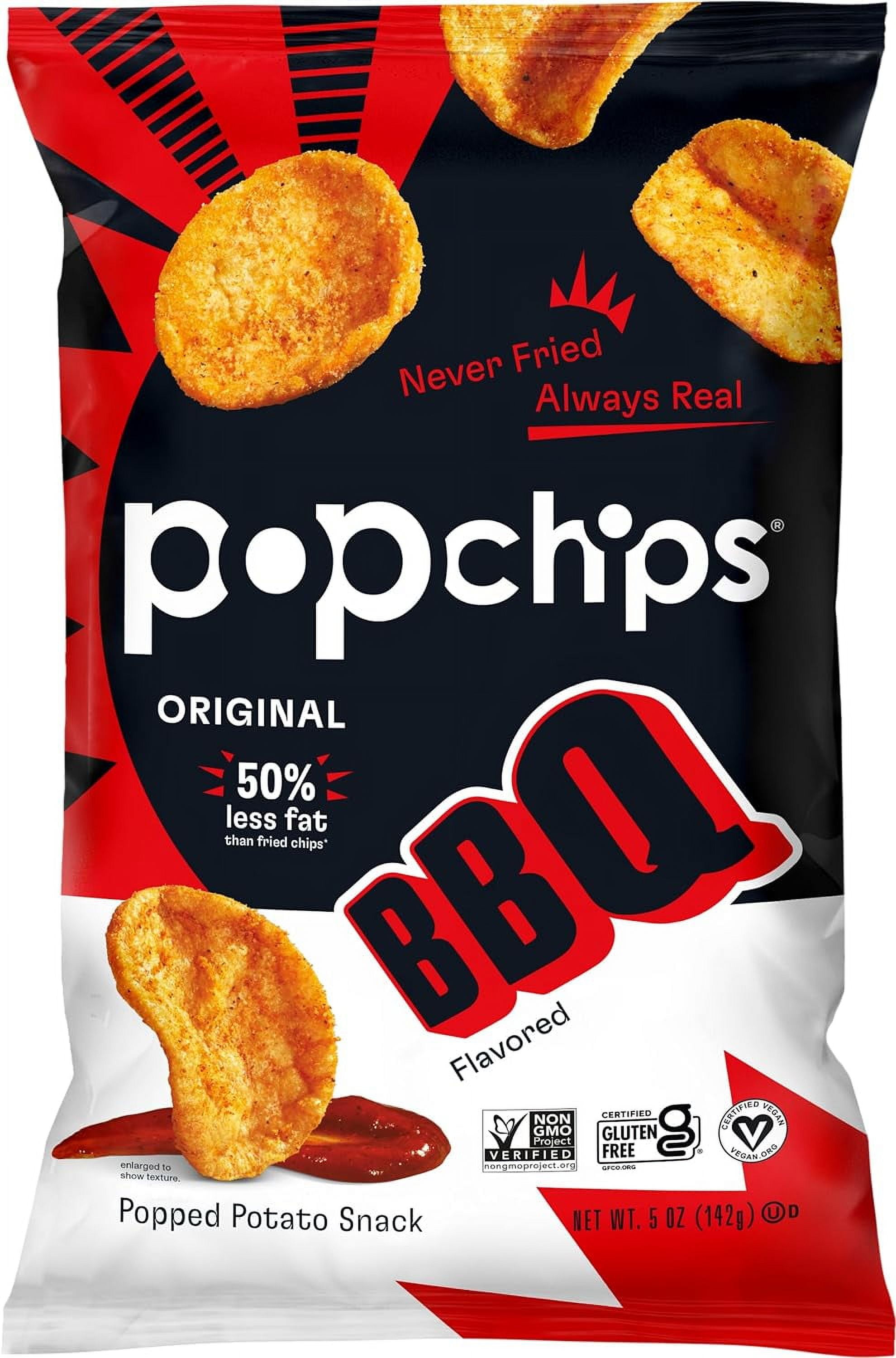 Popchips Gluten Free Popped Potato Chips Barbeque 5 oz Pack of 2 ...
