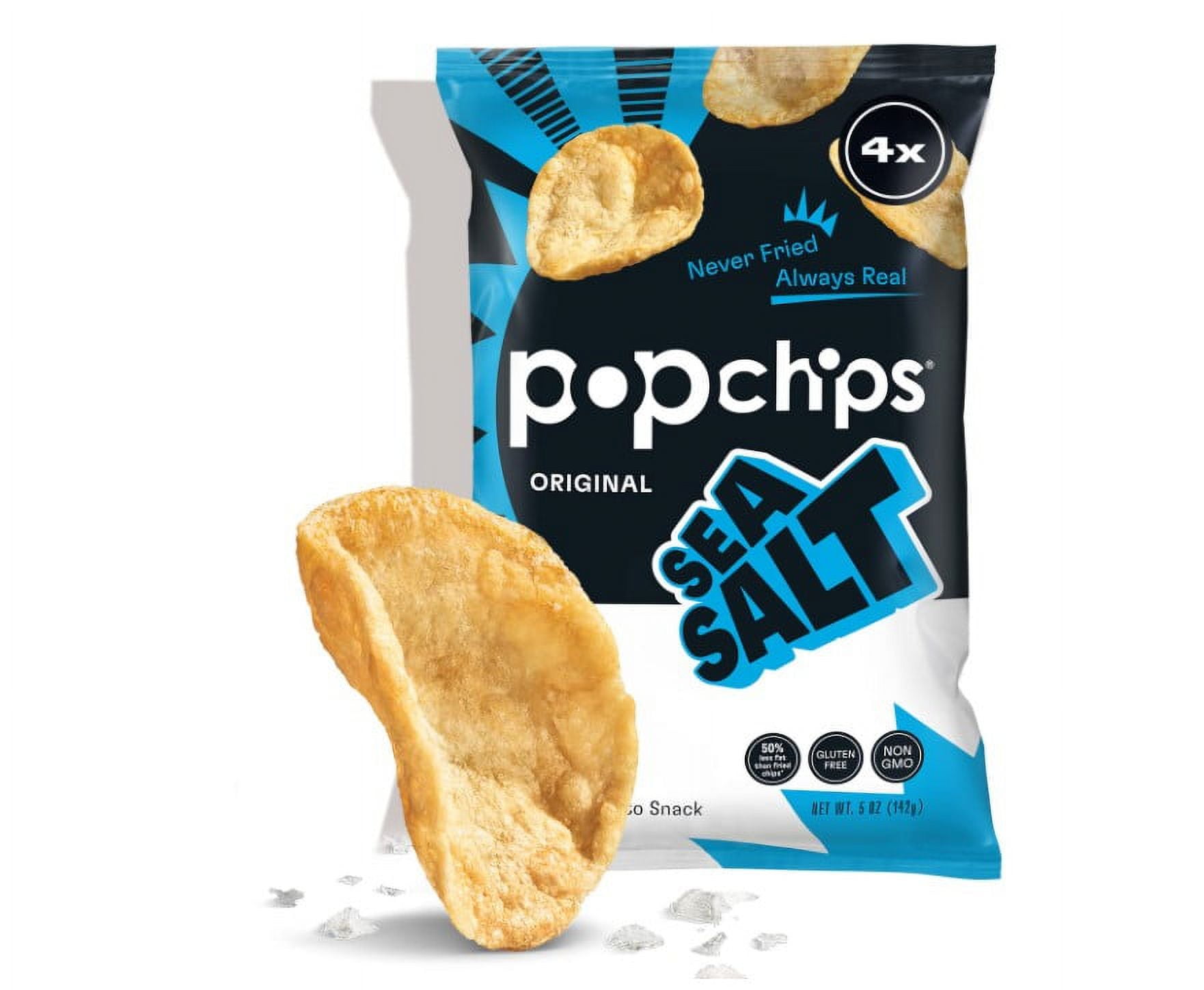 Popchips Potato Chips, Sea Salt, 5 Oz Bags - Pack Of 4 - Walmart.com