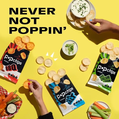 Popchips Potato Chips Variety Pack, Single Serve 0.8 Ounce Bags (Pack ...