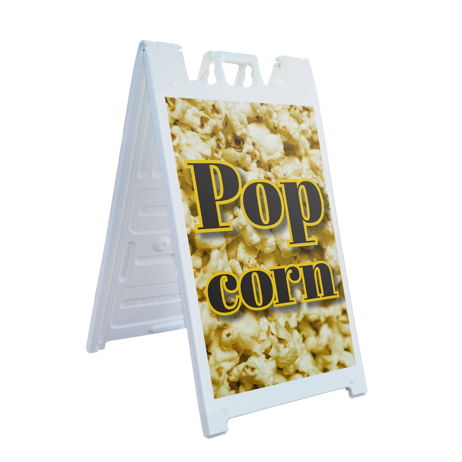 Popcorn 24" x 36" Double Sided A-Frame Sidewalk Sign, Includes 2 ...