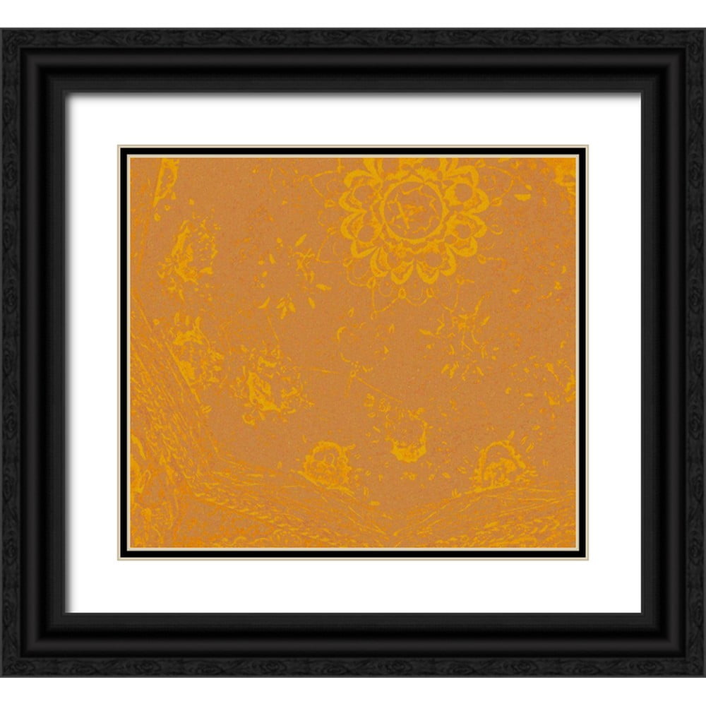 Popcorn 29x26 Black Ornate Wood Framed with Double Matting Museum Art ...