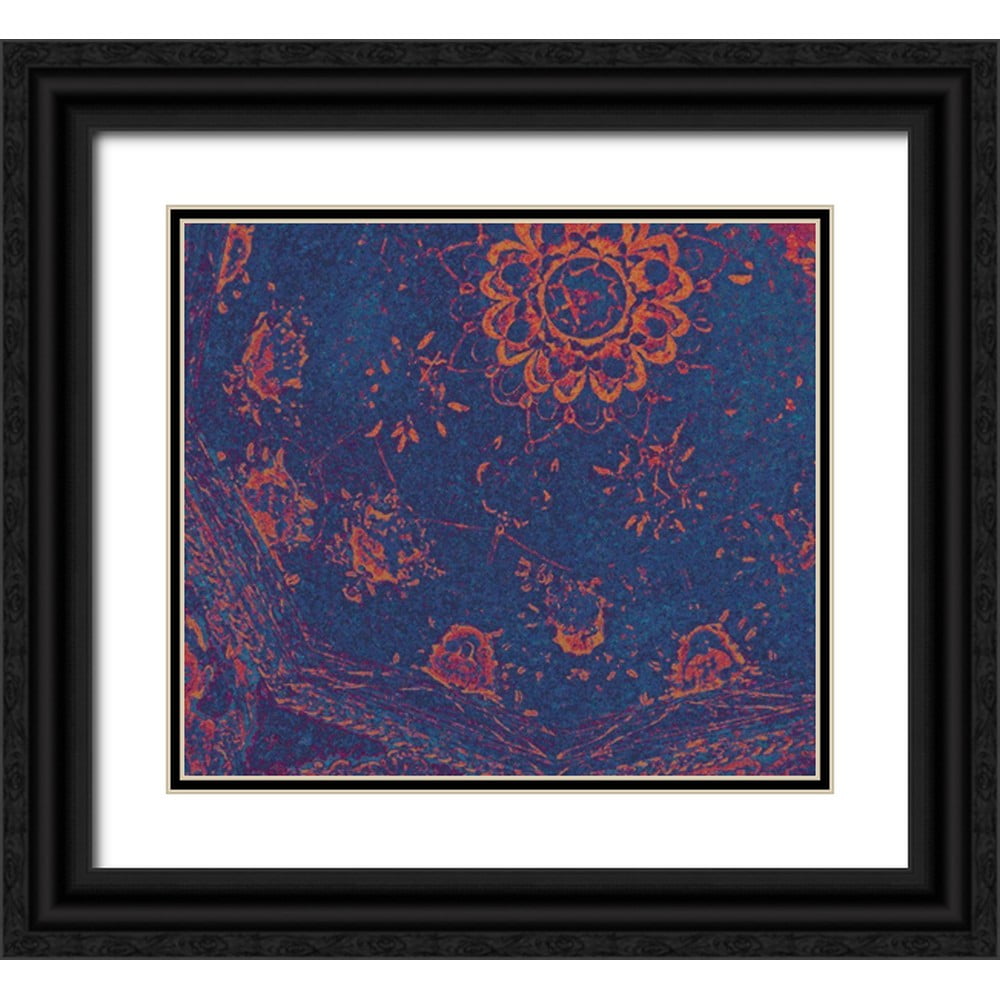 Popcorn 29x26 Black Ornate Wood Framed with Double Matting Museum Art ...