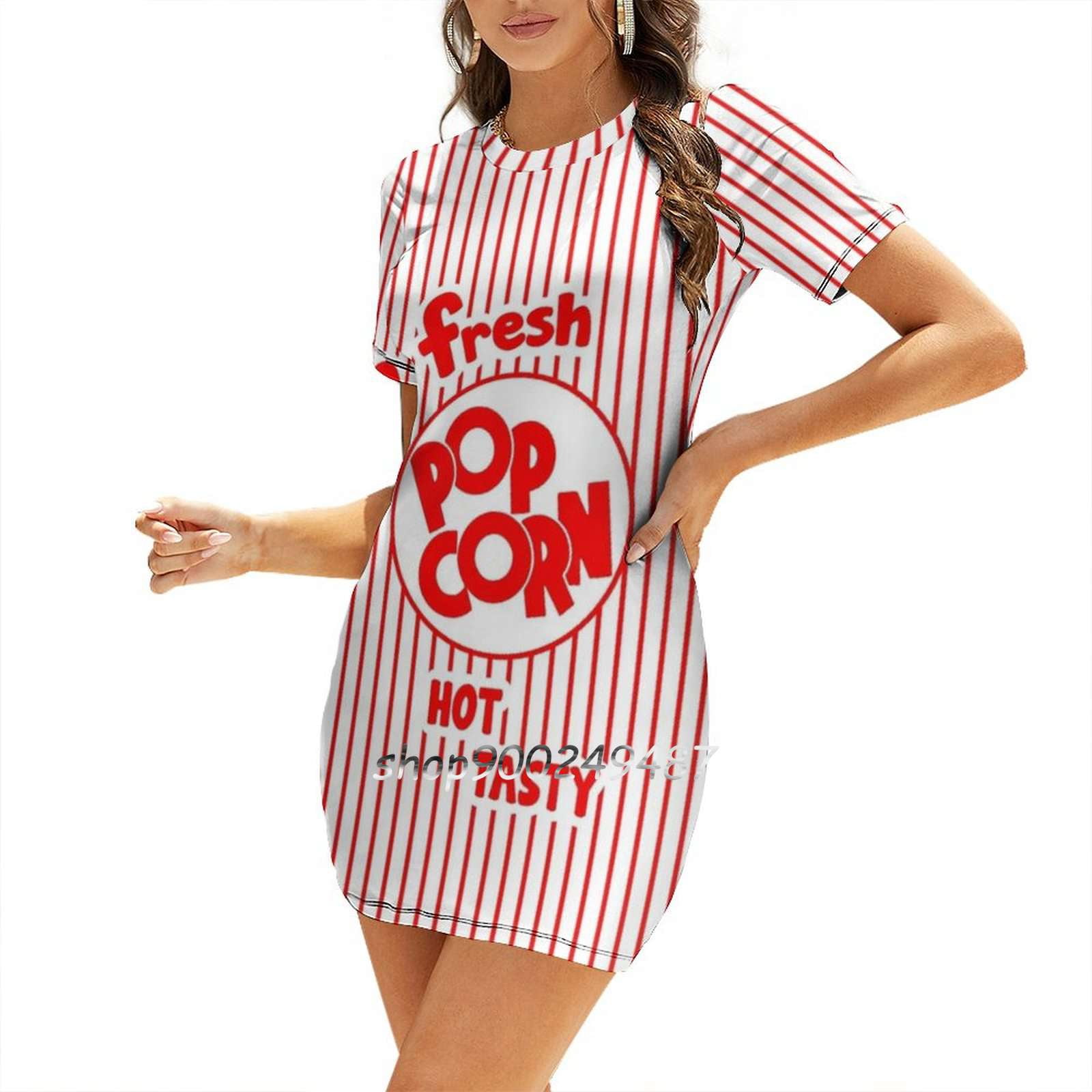 Popcorn Bag Square Neck Dress New Plus Size Elegant Women Waist Tight ...