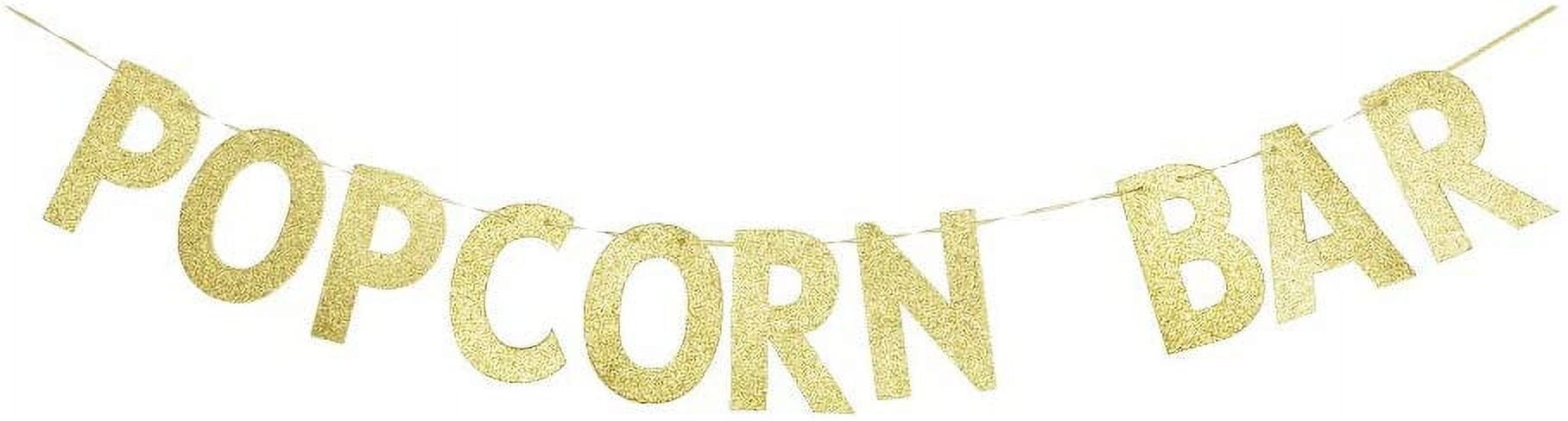 Popcorn Bar Banner, Popcorn Theme Party Sign, Kids/Children Birthday ...