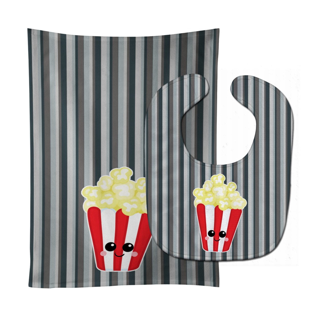Popcorn Face Baby Bib and Burp Cloth - Walmart.com