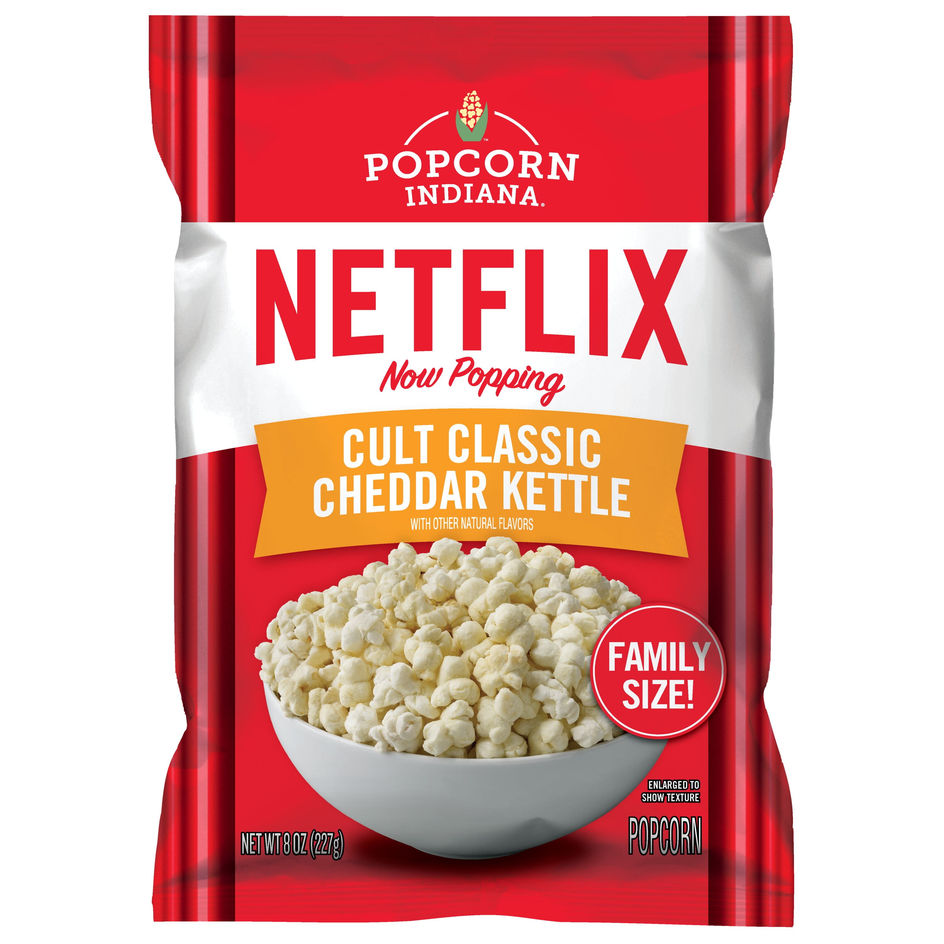 Popcorn Indiana Netflix Now Popping Cult Classic Cheddar Kettle Corn, 8 ...