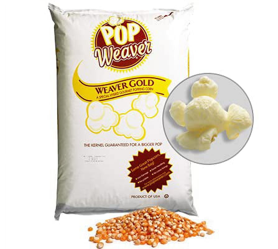Popcorn Kernels - Weaver Gold 50-lb Bag - Butterfly Style Popping Corn ...