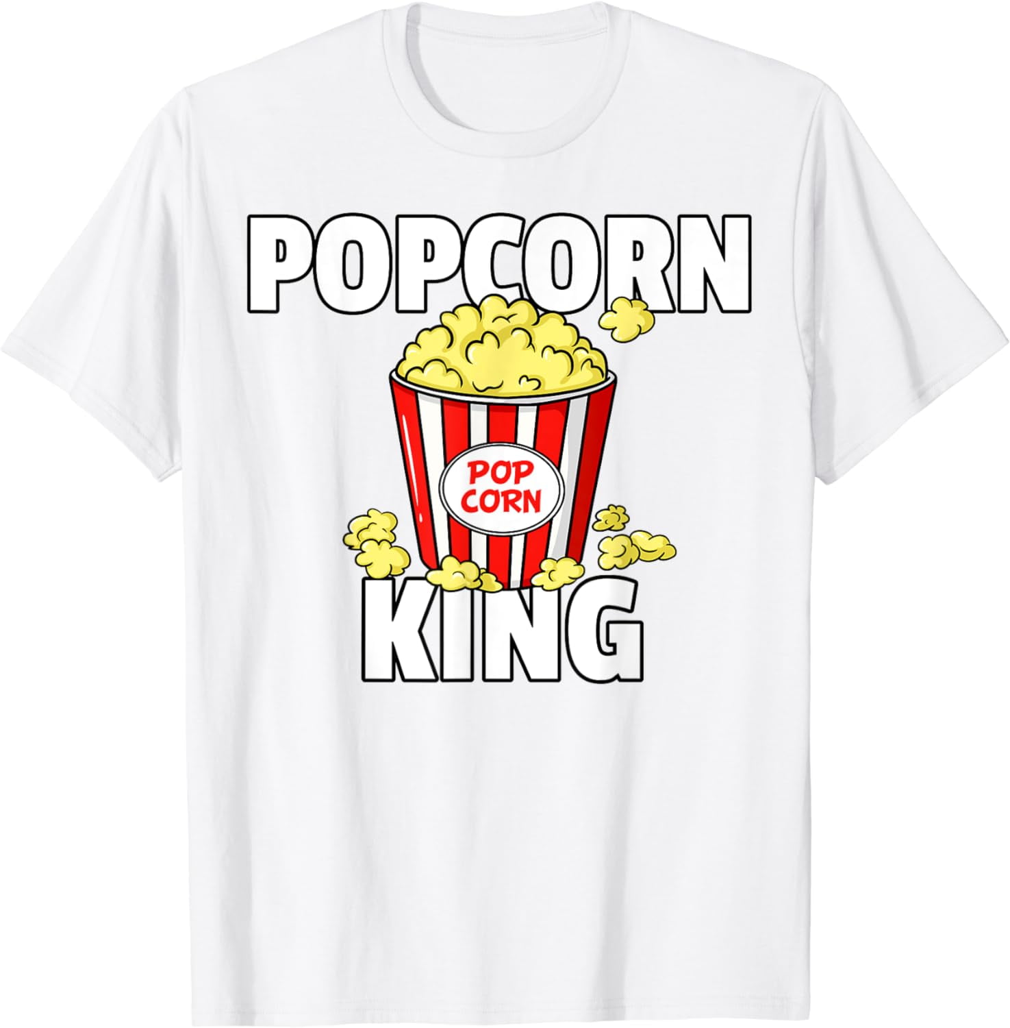 Popcorn King Cinema Movie Snack T-Shirt - Walmart.com