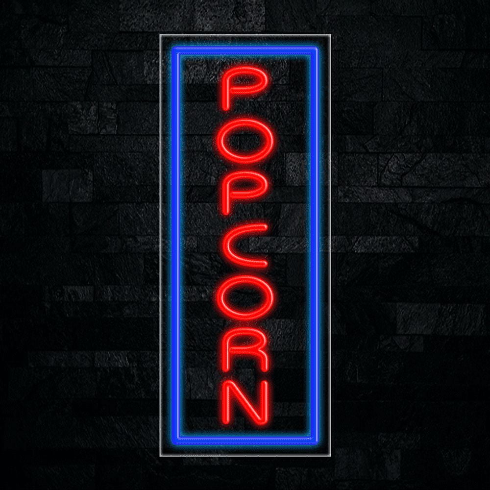 Arter Neon Popcorn LED Neon Sign, 12"W x 30"H, Indoor Use, Includes ...