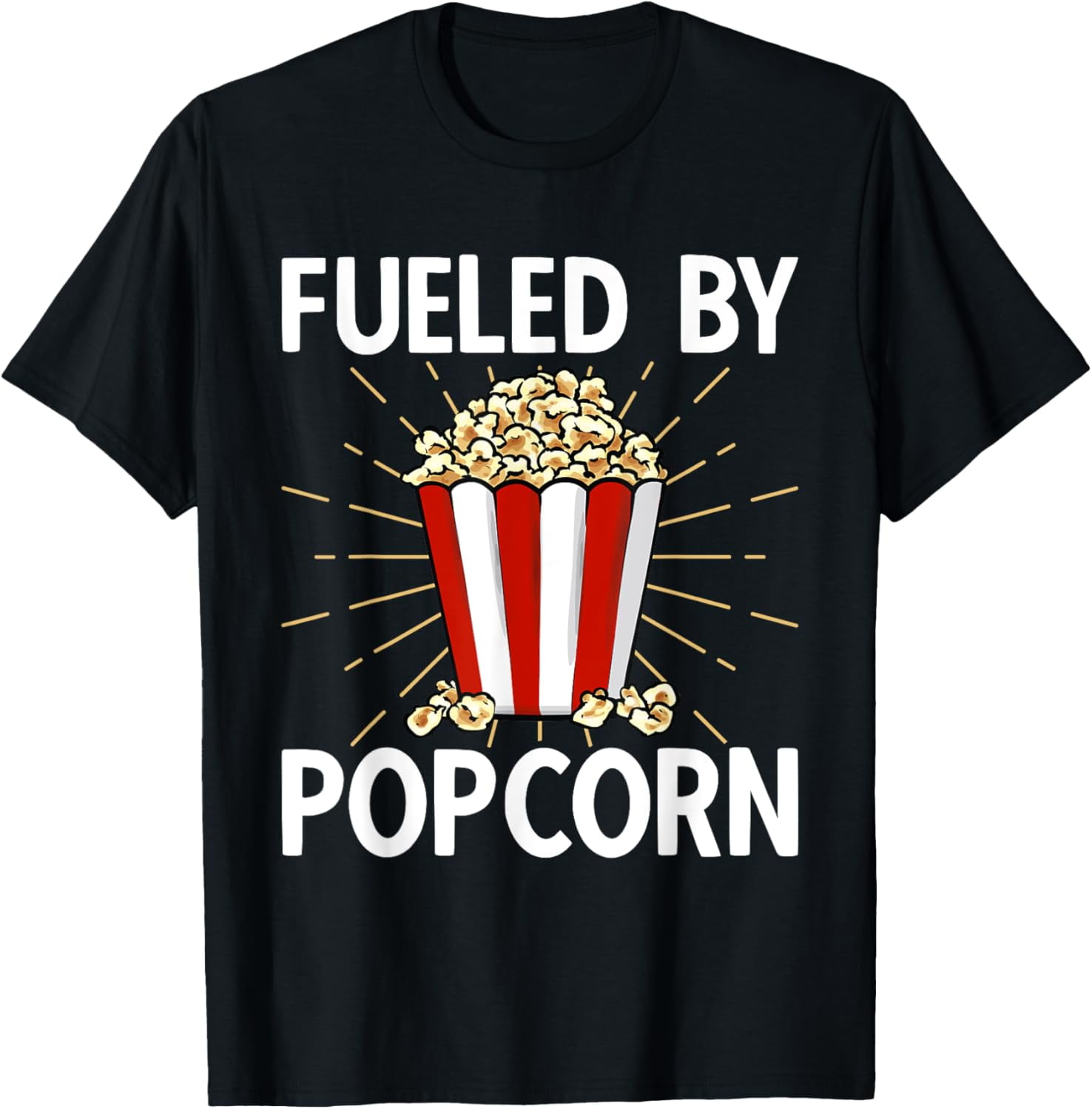 Popcorn Lover Movie Night Snack Fueled By Popcorn T-Shirt - Walmart.com