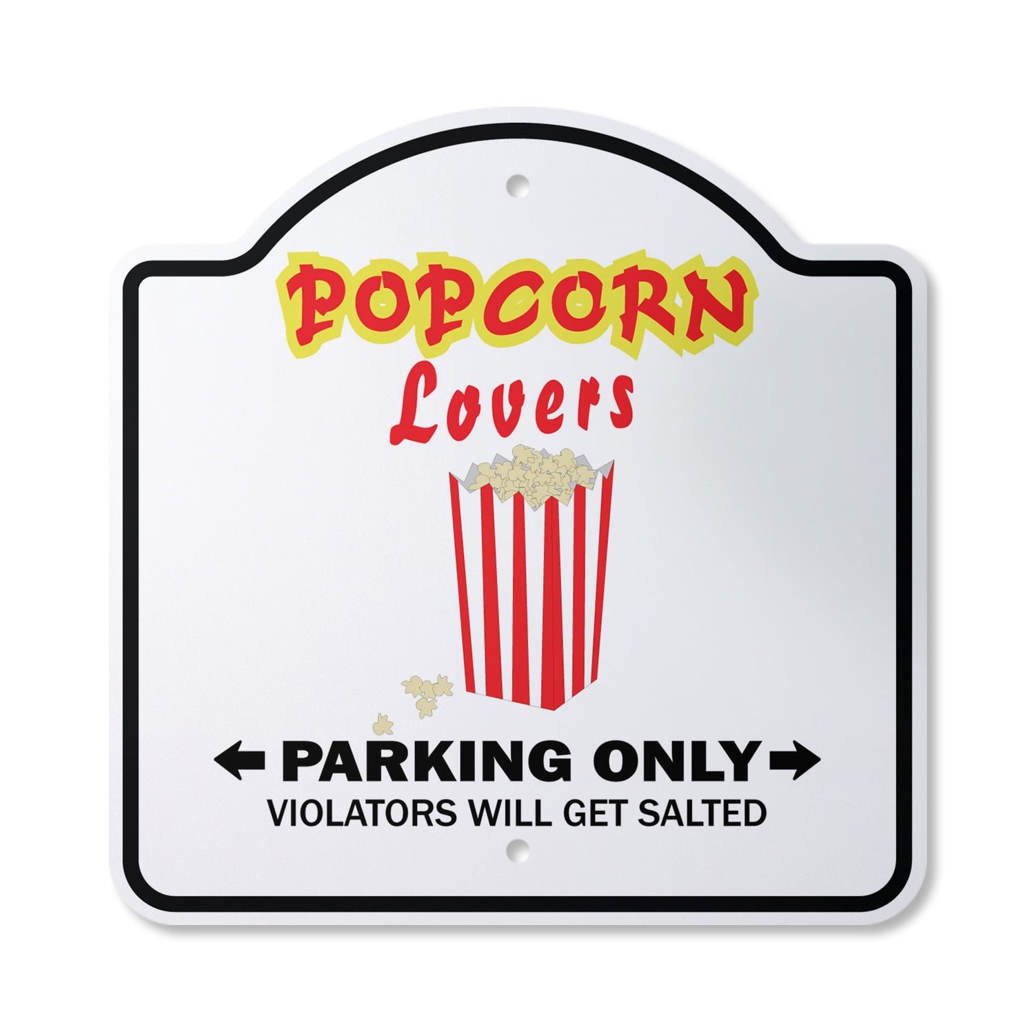 Popcorn Lovers 10” x 10” Sign | Indoor/Outdoor Plastic | SignMission ...