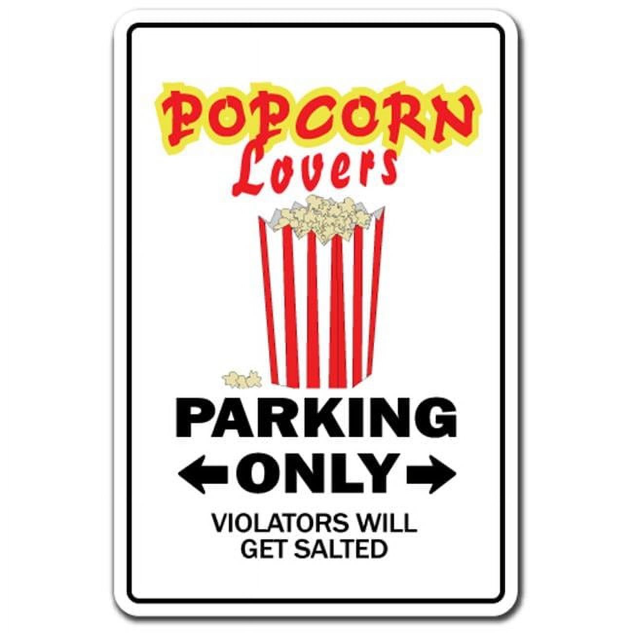 Popcorn Lovers Aluminum Sign for Movie Night Film Theatre Pop Corn Hot ...
