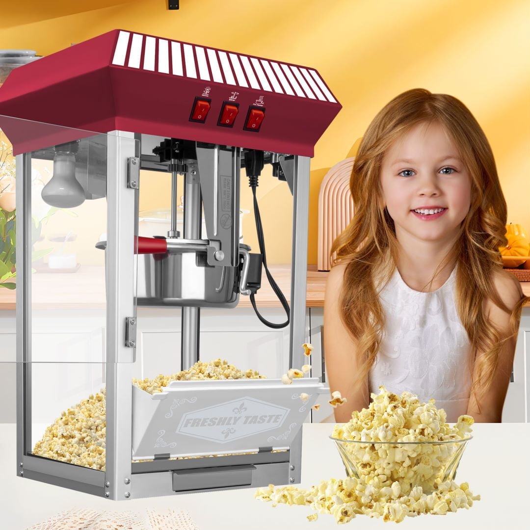 Popcorn Machine - 10oz Popper with Stainless-Steel Kettle, and ...
