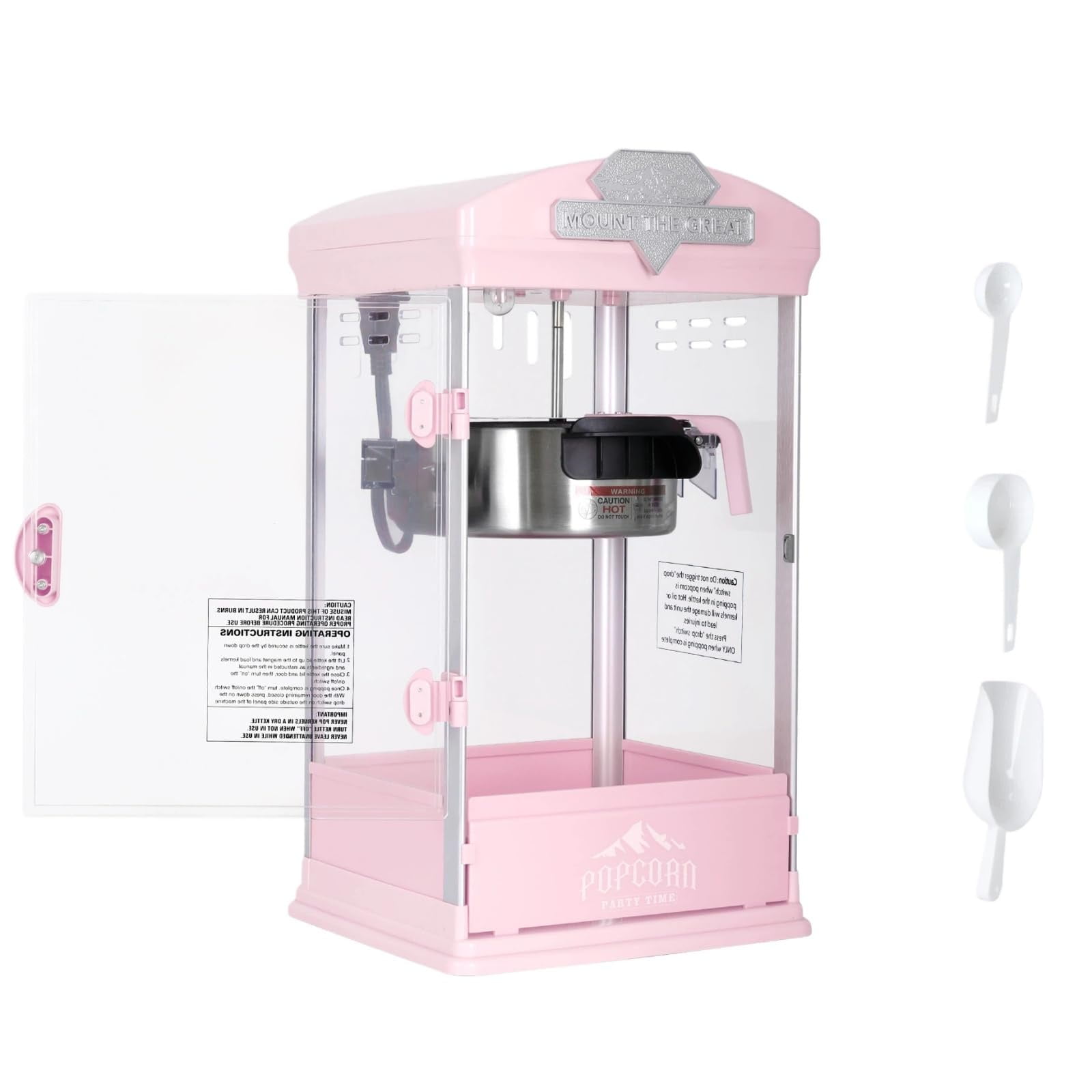 Popcorn Machine, 8 Oz Portable Popcorn Makers with Warming Deck ...