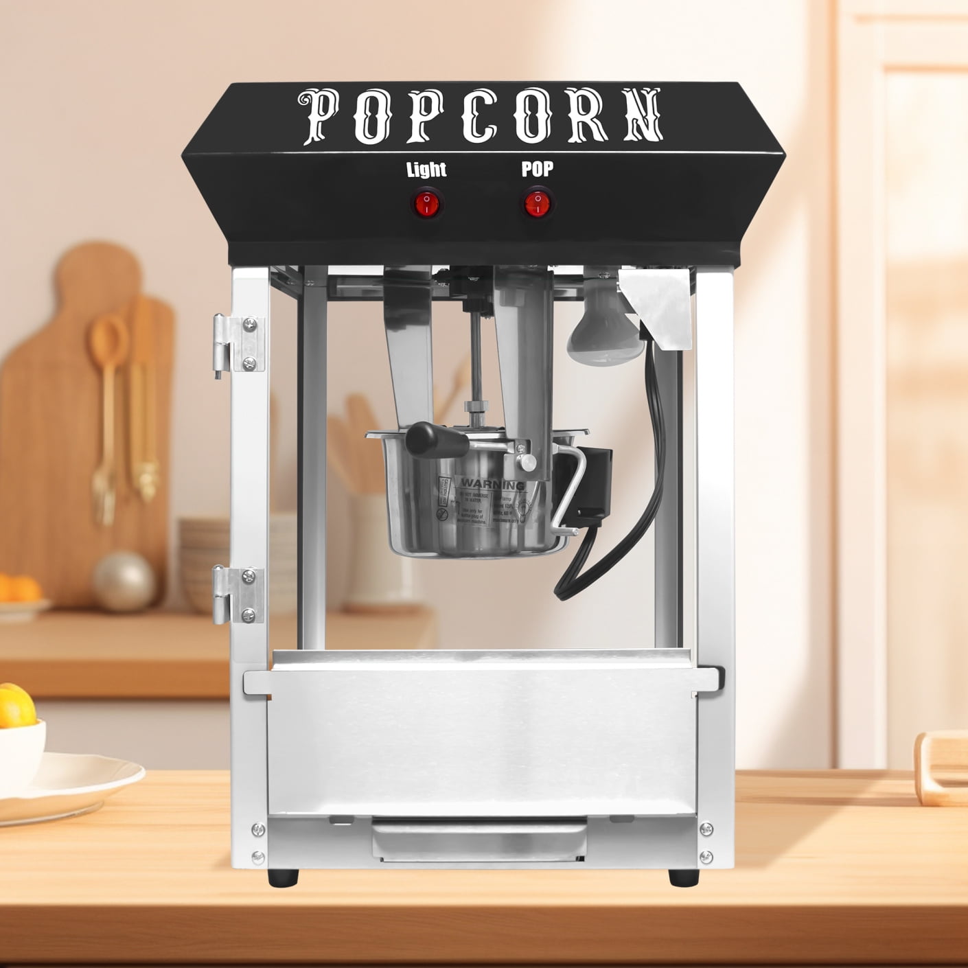 Popcorn Machine, Bar Style 6-Ounce Popcorn Maker Popper with 2-Switch ...
