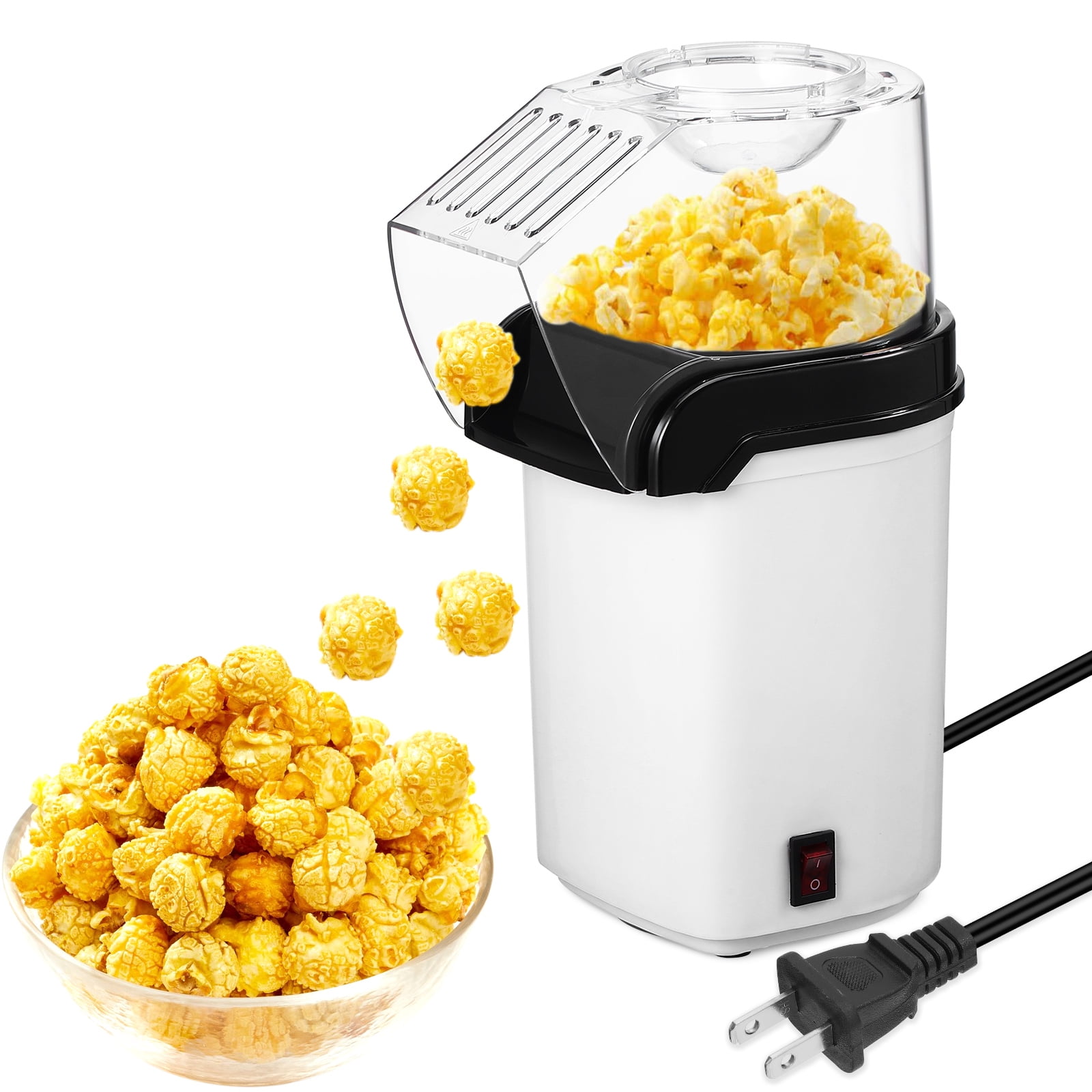 Popcorn Machine Electric Hot Air Popcorn Maker Home Air Popper Popcorn ...