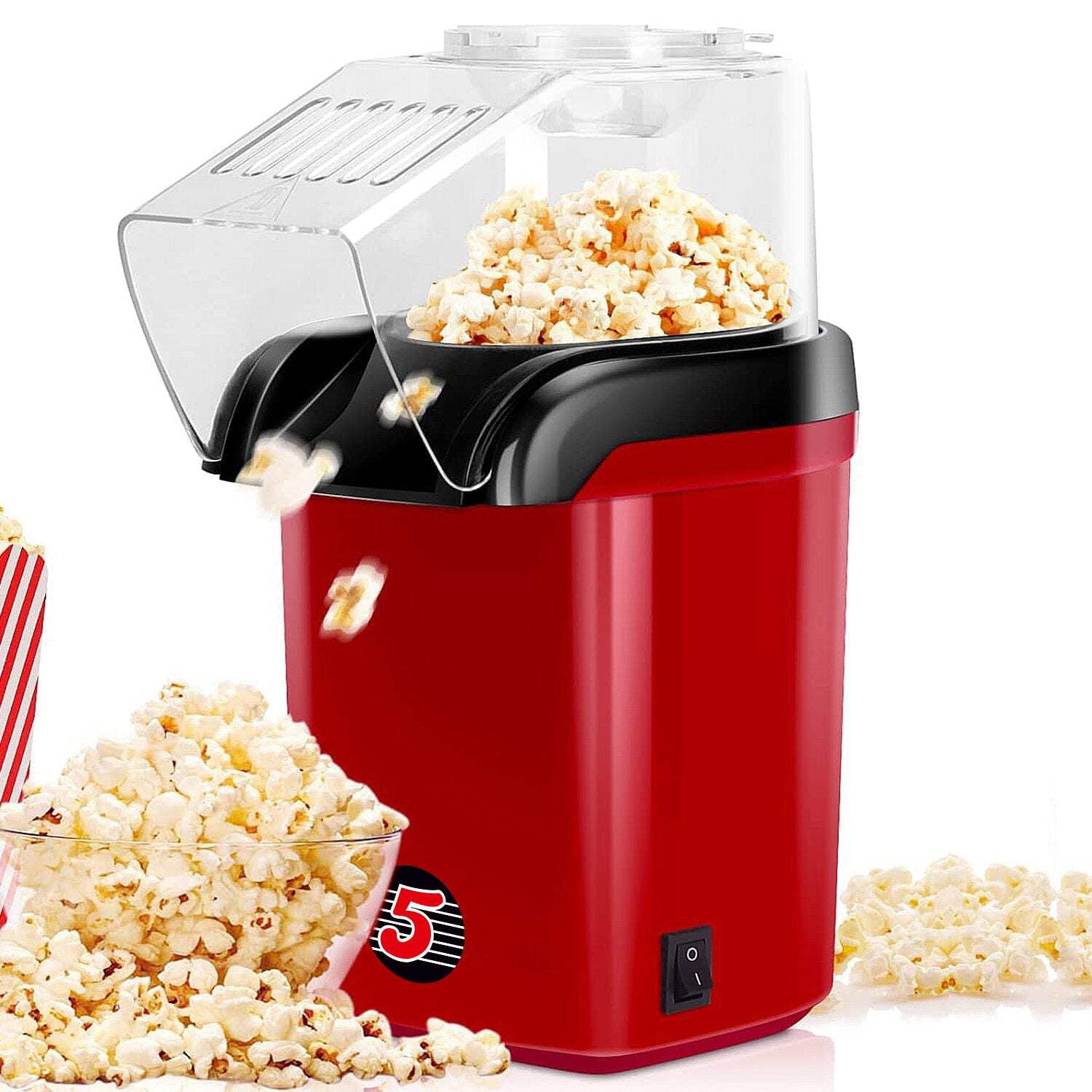5 Core Electric Hot Air Popcorn Machine, BPA Free, No Oil Needed ...