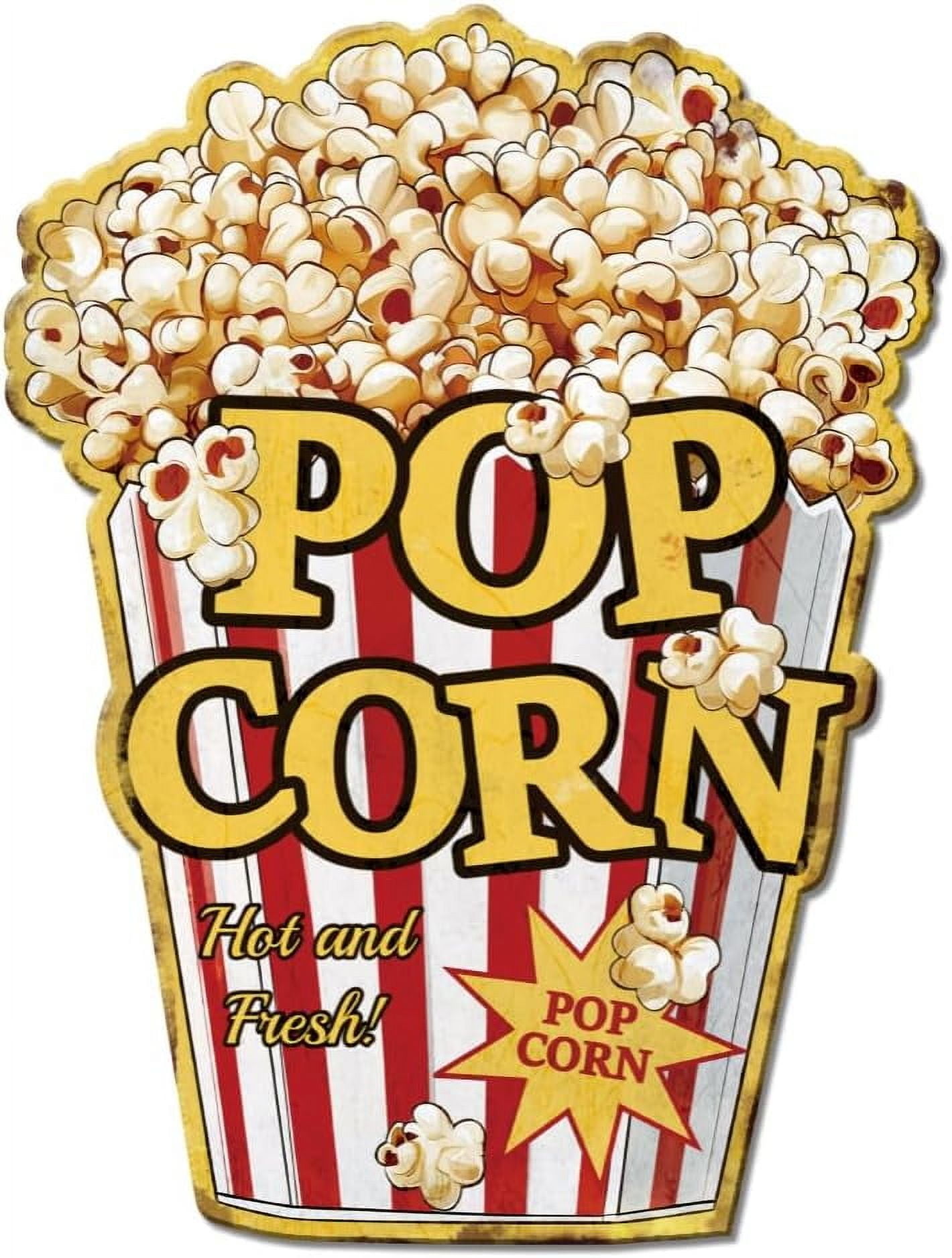 Popcorn Metal Tin Sign Food Vintage Tin Signs Popcorn Retro Metal ...