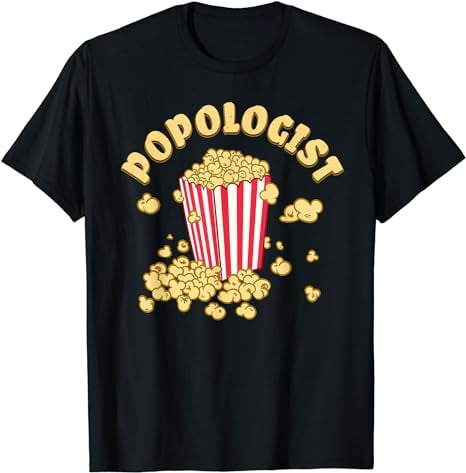 Popcorn Movies Snack Cinema TV Shows - popologist Popcorn T-Shirt ...
