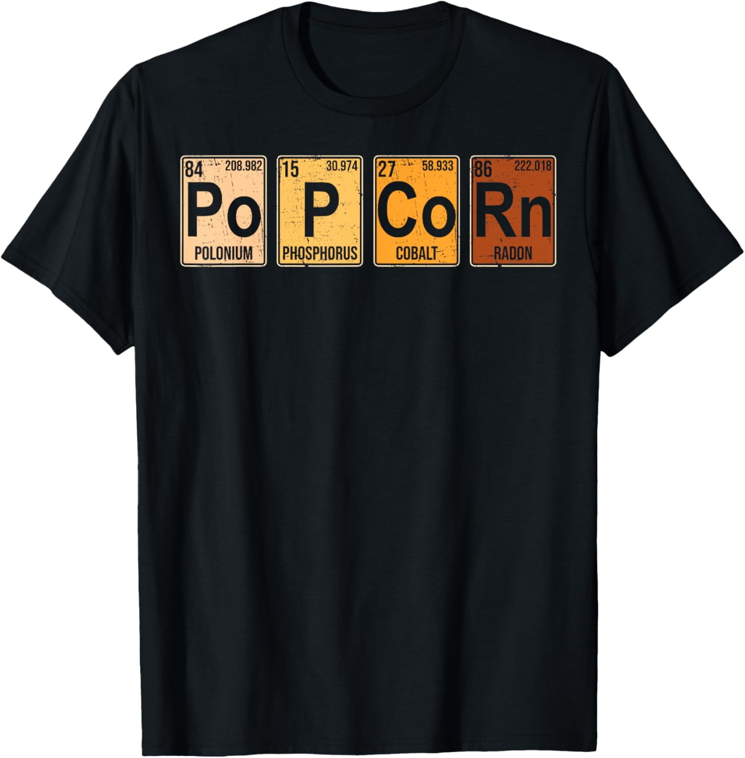 Popcorn Periodic Table of Elements Science Popcorn Lover T-Shirt ...