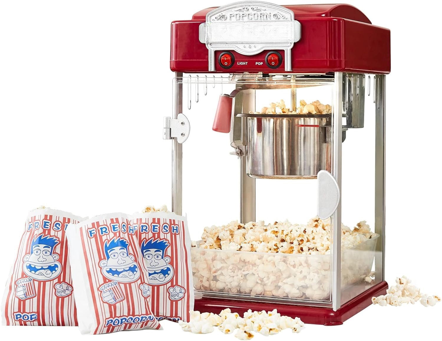 Popcorn Popper Machine-4 OZ Professional Popcorn Maker Theater Style ...