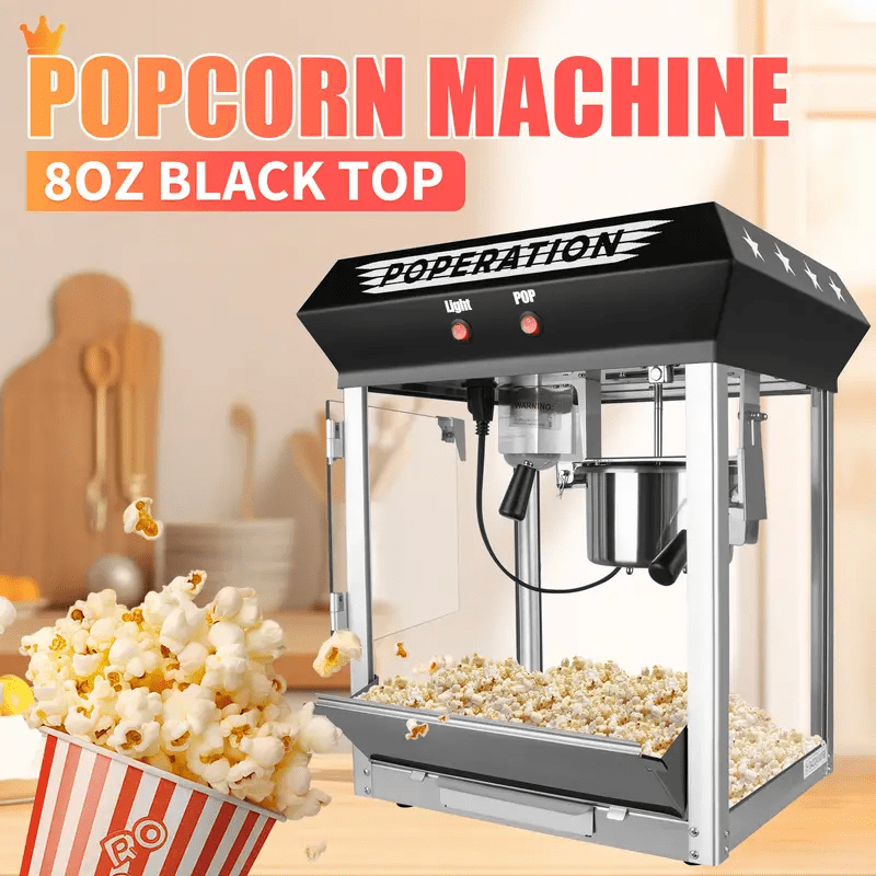 Popcorn Popper Machine 8 OZ Vintage Professional Popcorn Maker Theater ...