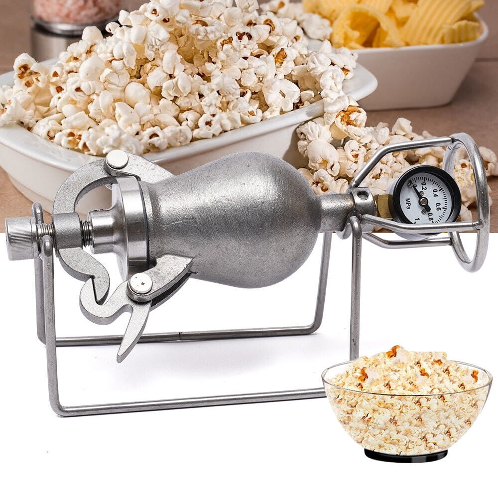 Popcorn Popper, Mini Hand Crank Stainless Steel Popcorn Machine, 80-140 ...